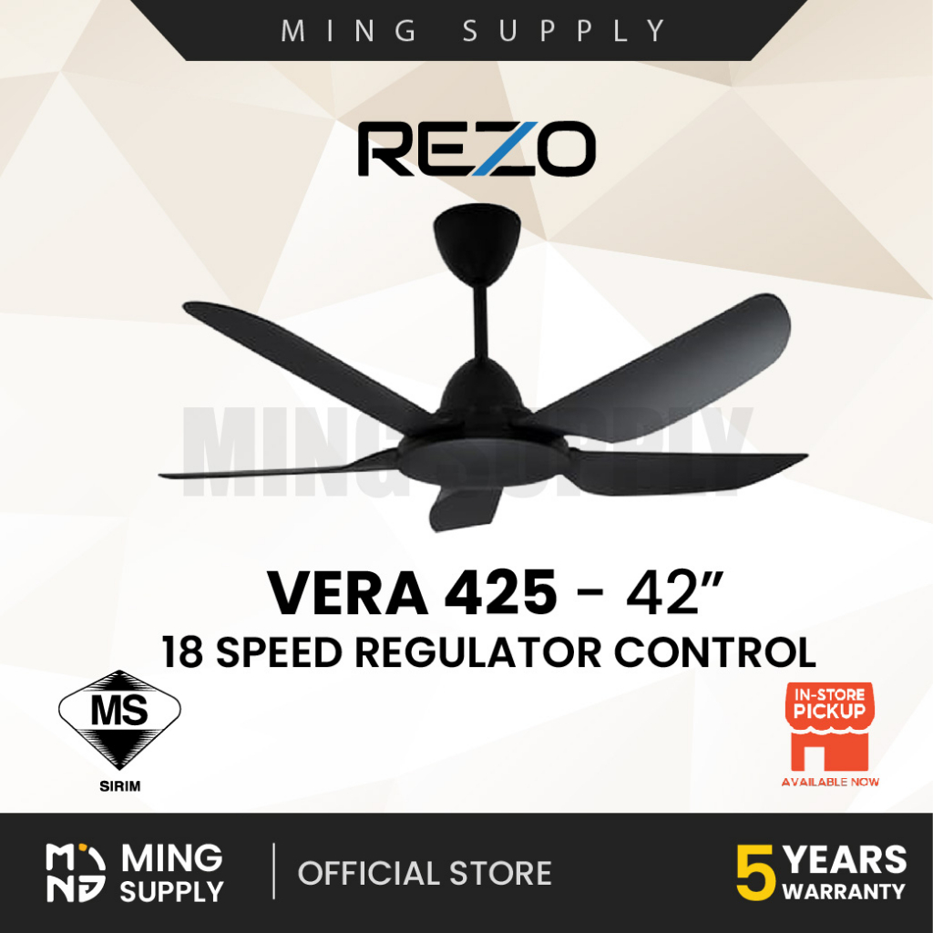 MS_ SIRIM REZO Ceiling Fan VERA425 Classic Series DC Motor Remote ...