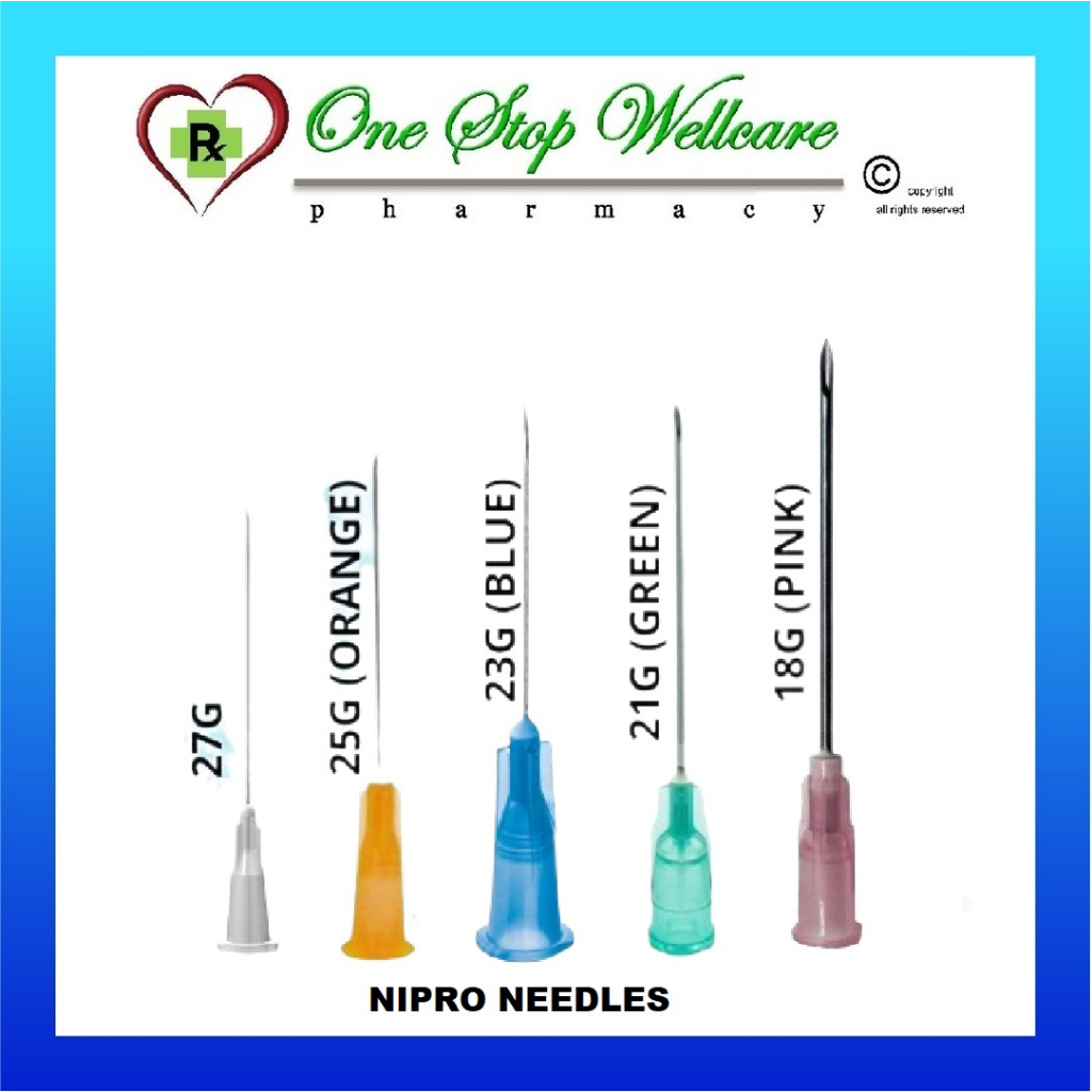 NIPRO NEEDLE 18G / 21G / 23G / 25G / 27G 1'S | Shopee Malaysia