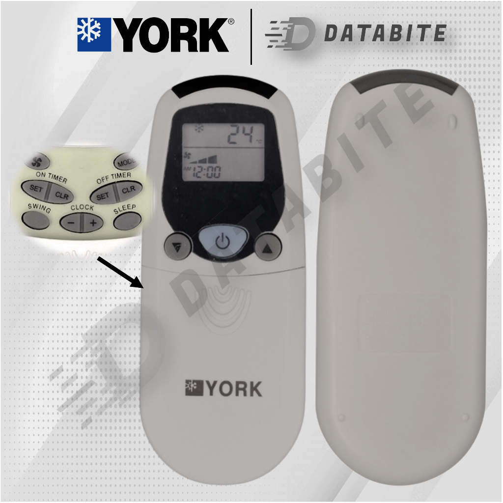 YORK Air Conditioner Remote Control YORK 0010401314K V98472 Air ...