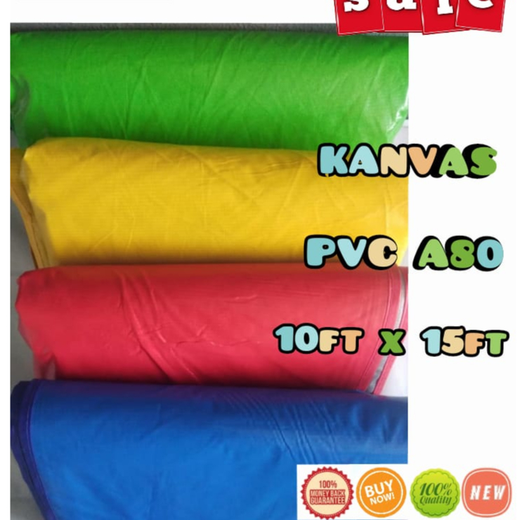 KAIN KANVAS KHEMAH 10X10 DAN 10X15 PVC A80 / KAIN SAHAJA | Shopee Malaysia