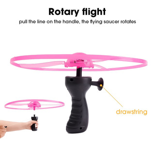 【Ready Stock】LED Lighting Flying Disc Propeller Helicopter Toys Pull ...