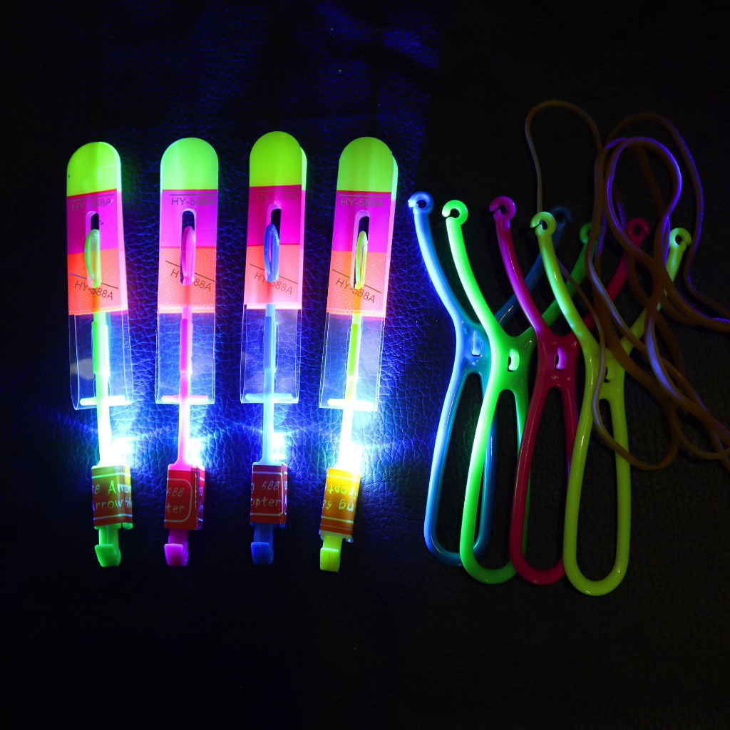 【Ready Stock】LED Lighting Flying Disc Propeller Helicopter Toys Pull ...