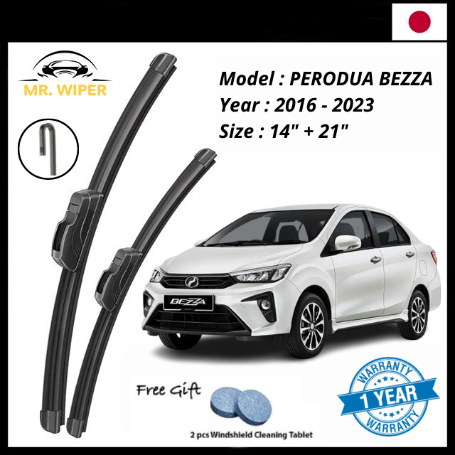🔥MR WIPER🔥 PERODUA BEZZA (2016-2024) MR WIPER JAPAN TECHNOLOGY WIPER ...