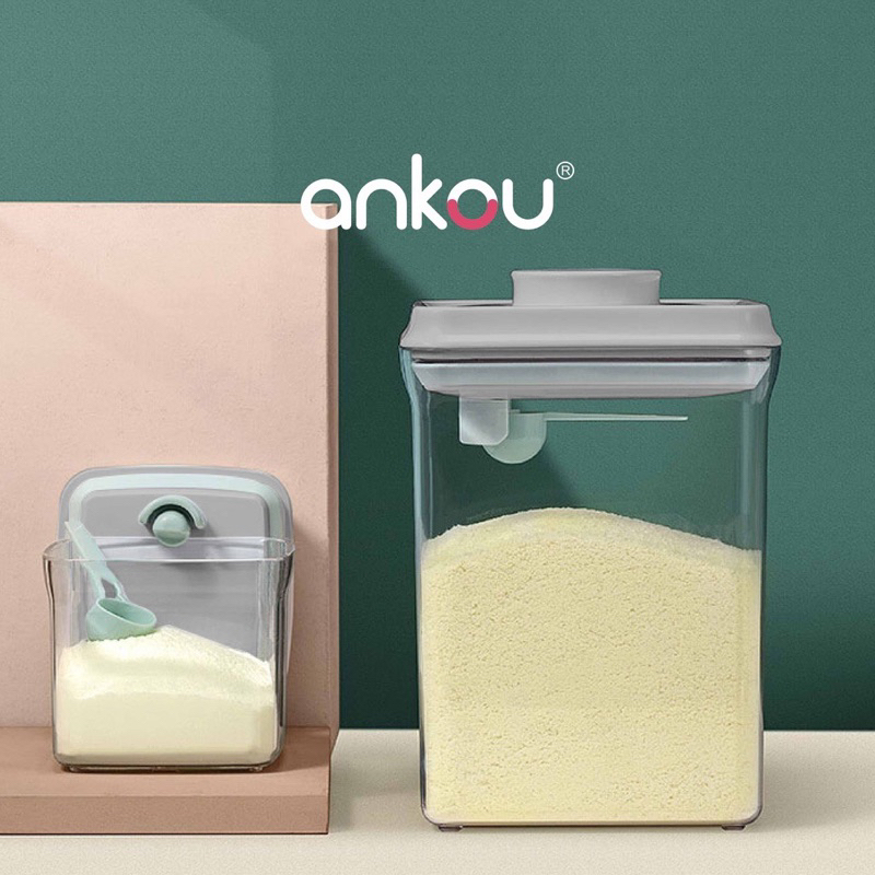 ANKOU AIR TIGHT MILK POWDER CONTAINER (CIRCLE/ SCRAPER) | Shopee Malaysia