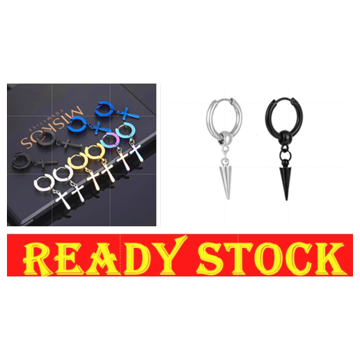 J-13 Unisex earing Men fashion Simple Earrings Boy Ear Button Subang ...