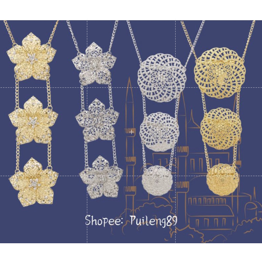 dokoh kebaya klasik kerongsang 3 beradik berpin random design | Shopee ...