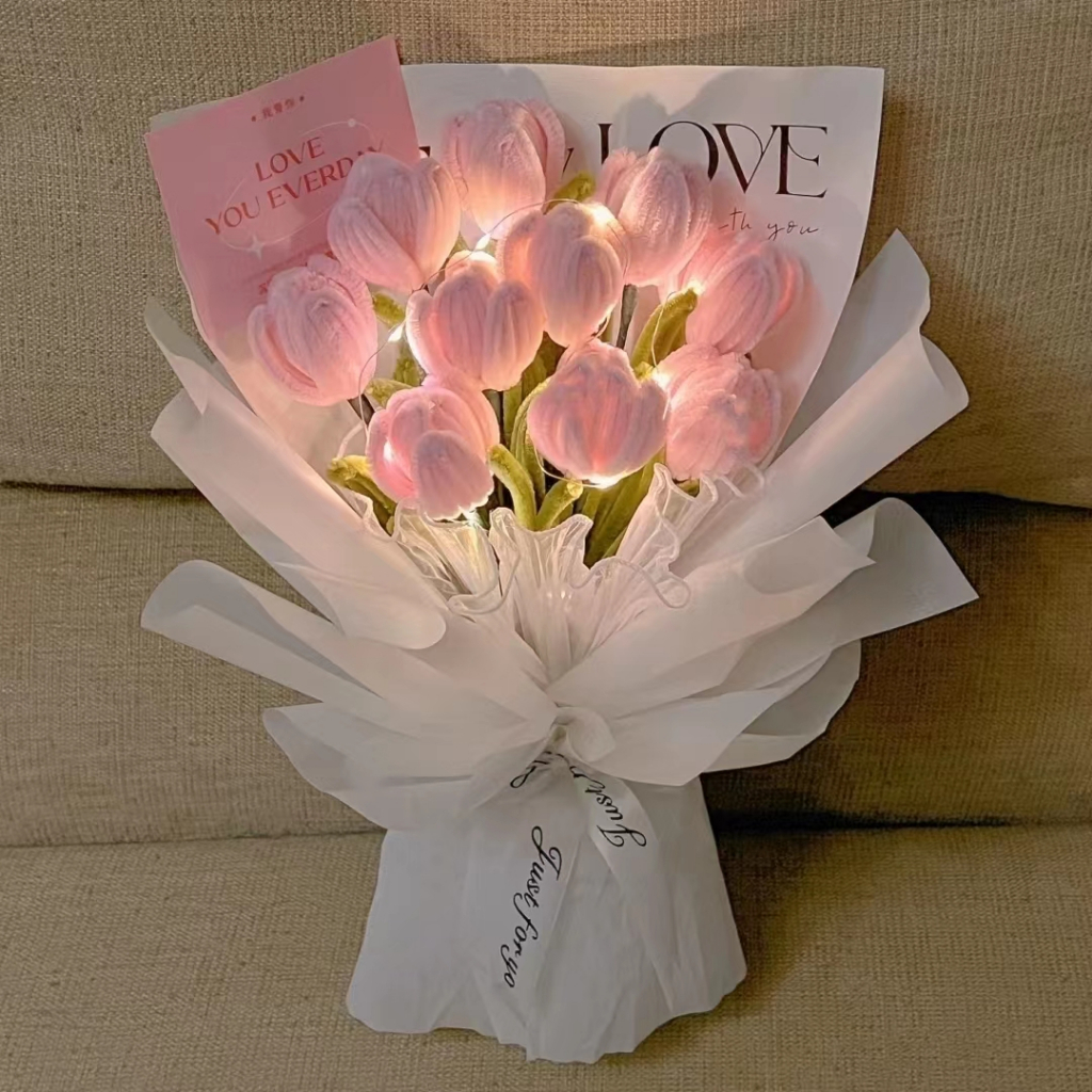 Chenille Stems Tulip Flower Wire Craft Kraftangan Bunga Handicraft ...