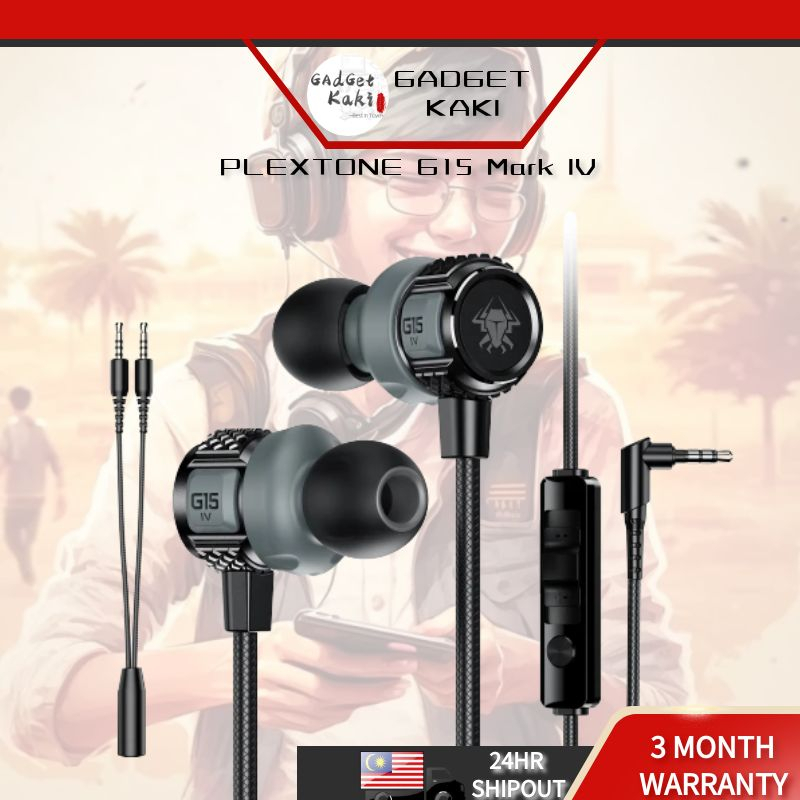 PLEXTONE G15 MarkIV Gaming Earphone With Microphone Stereo Sound Noise ...