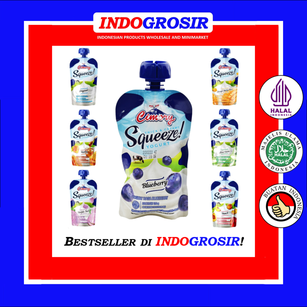 Cimory Squeeze Yogurt 120gr, Blueberry Strawberry Mango Sticky Rice ...