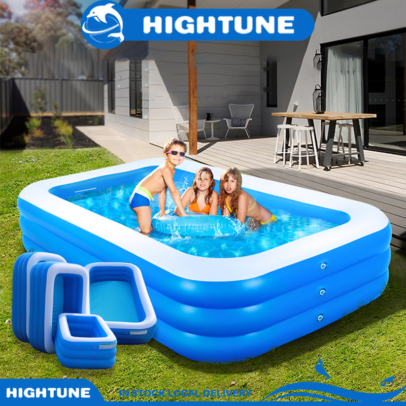 HIGHTUNE Kid Swimming Pool Kids Family Pool Indoor Outdoor Extra Large ...
