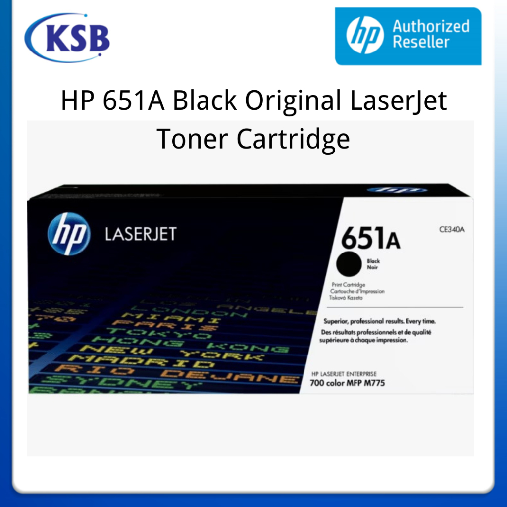 HP 651A Black Original LaserJet Toner Cartridge ( CE340A ) | Shopee ...