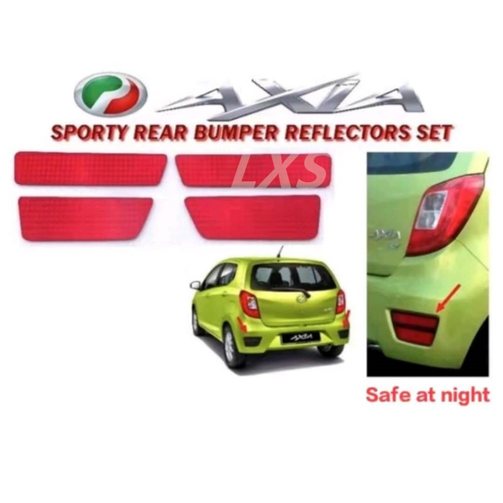 PERODUA AXIA G-SPEC SPORT REAR BUMPER REFLECTOR(4PCS) | Shopee Malaysia