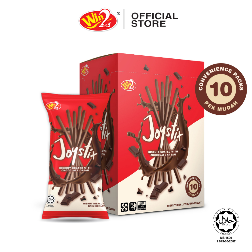 Win Win Joystix Biscuit Coated With Cream (30g x 10 Packs) | Shopee ...