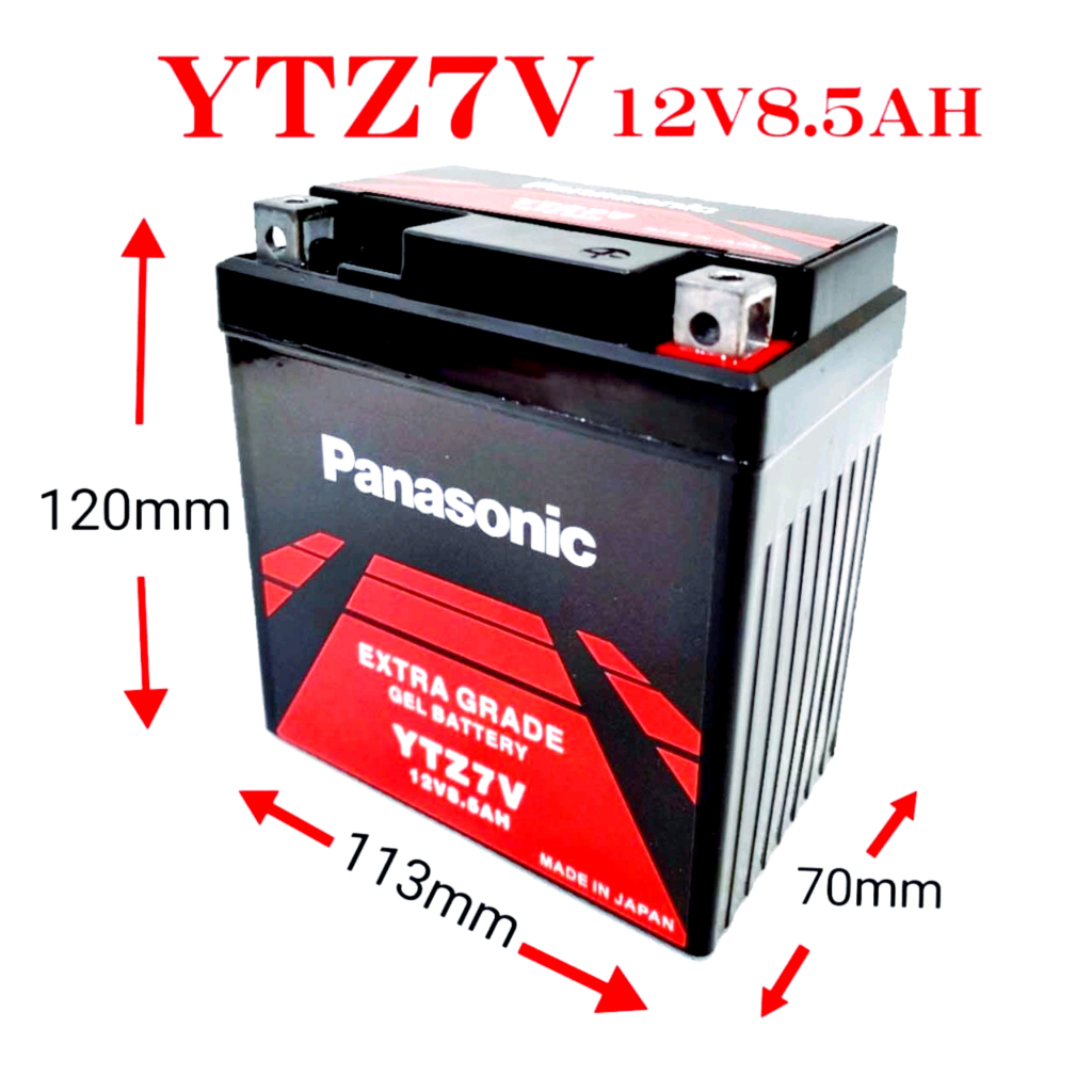 YTZ7V BATTERY PANASONIC NVX V1 NMAX (Original size Yuasa Tinggi 120mm ...