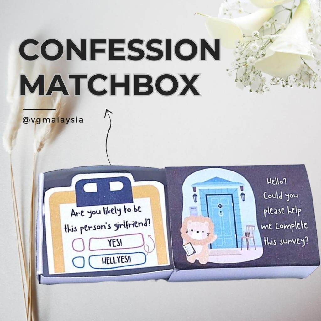 VG Creative DIY Confession matchbox card to confess love | Shopee Malaysia