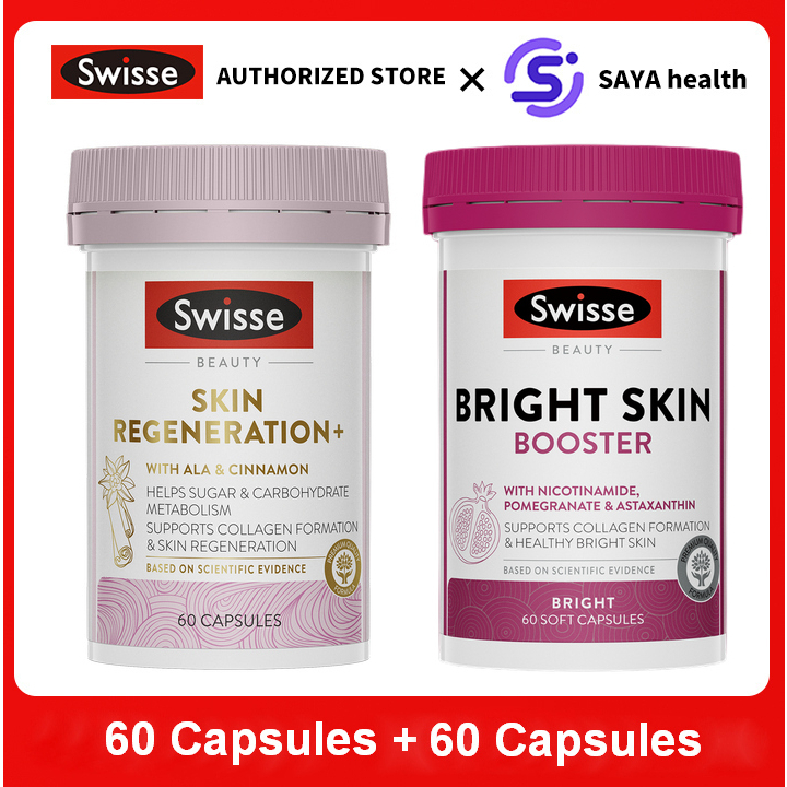 Swisse Beauty Combo Bright Skin Boost 60 Capsules + Skin Regeneration+ 60 Capsules | Shopee Malaysia