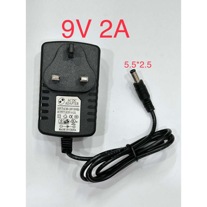 AC Adapter 9V 2A Power Supply 3PIN 5.5mm x 2.5mm | Shopee Malaysia