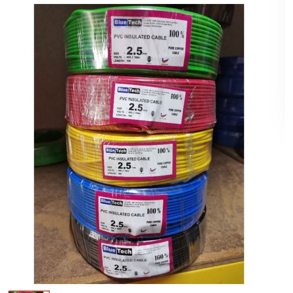 BLUE TECH 1.5MM 2.5MM PVC CABLE WITH SIRIM APPROVED- Black/Green/Red ...