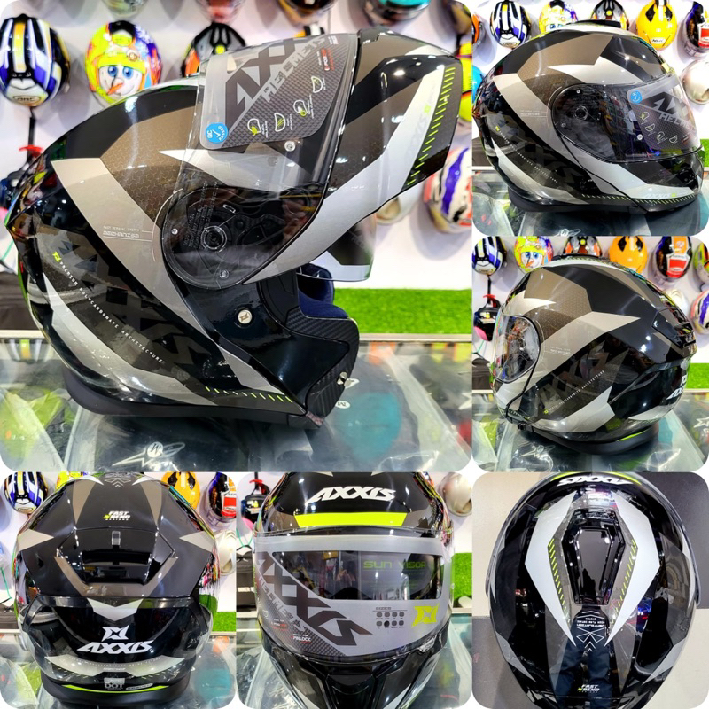 AXXIS MODULAR GECKO FLIP UP HELMET (YEAR 2022 100% IMPORT FROM SPAIN ...