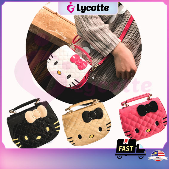 LYCOTTEᵐʸ Jannah Kawaii Cute Pretty Bow Kitty PU Handbag Kid Girls ...