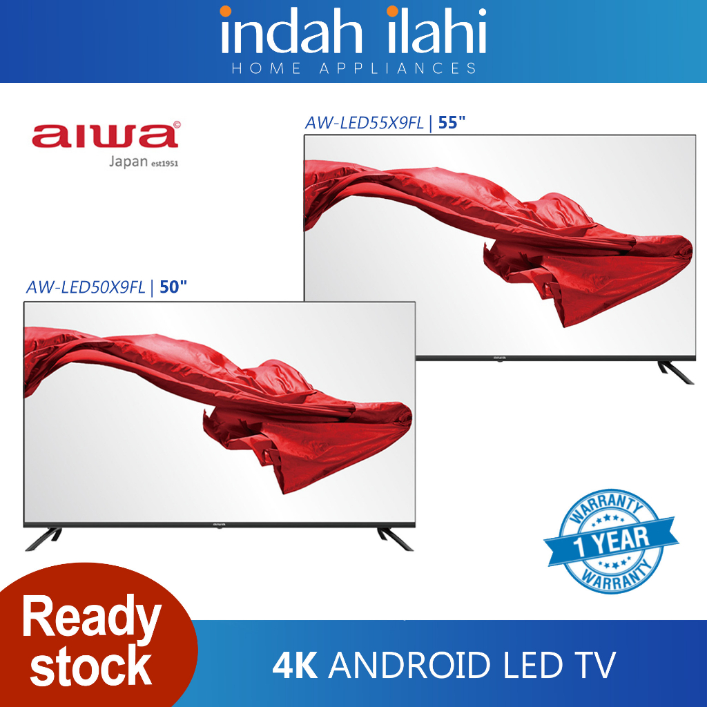Aiwa UHD 4K Android LED TV AW-LED50X9FL (50") AW-LED55X9FL (55") | Shopee Malaysia