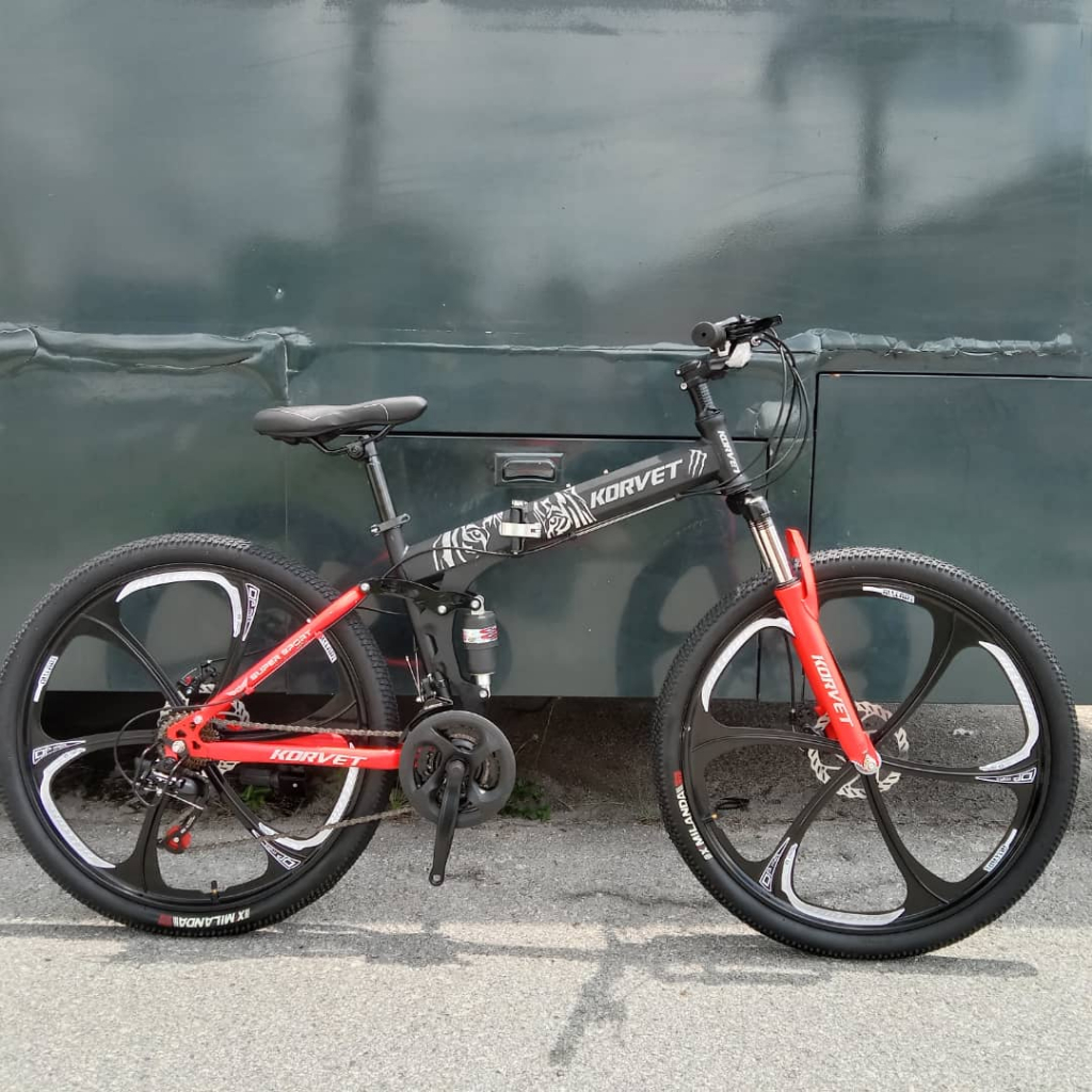 Folding bike basikal lipat bicycle mountain bike shimano cycling mtb ...