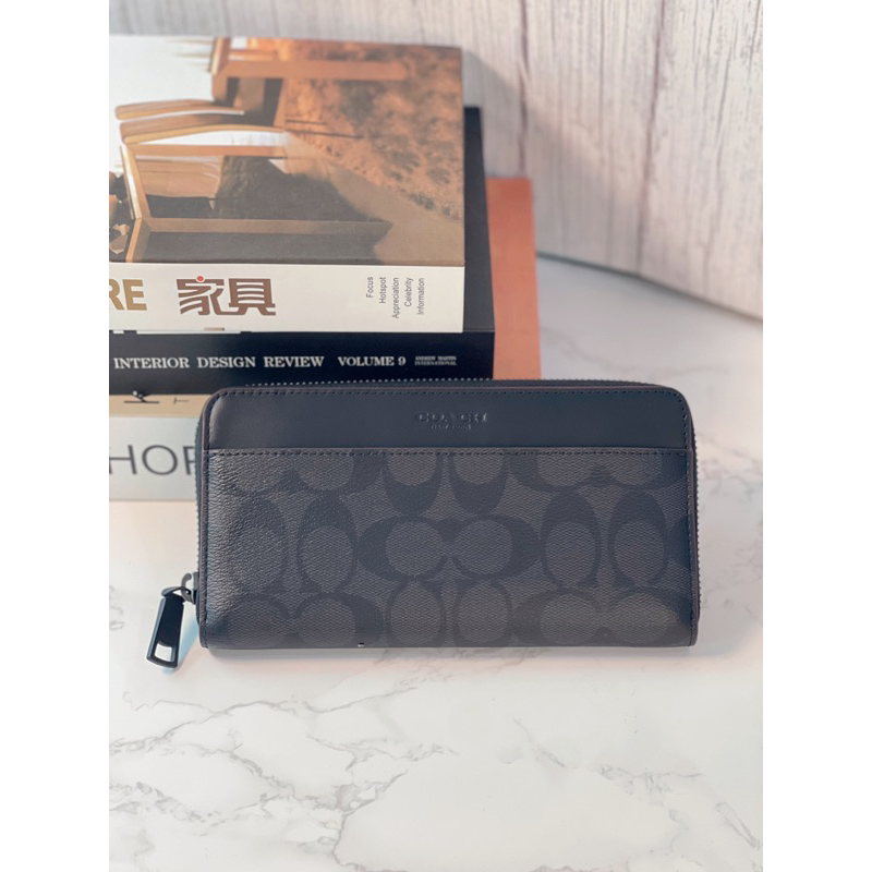 Coach Accordion Men Long Wallet 100% Authentic | Shopee Malaysia