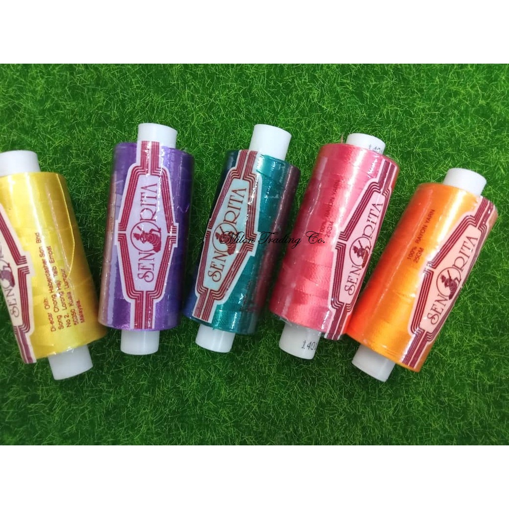 Benang Sulam Senorita 25gm / Embroidery Thread / Harga Sebiji | Shopee ...
