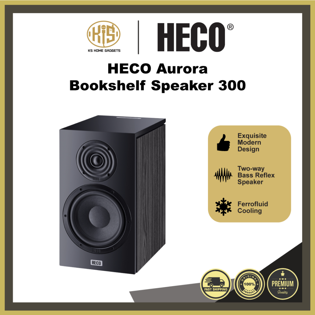 Heco Aurora 300 Bookshelf Speaker | Shopee Malaysia