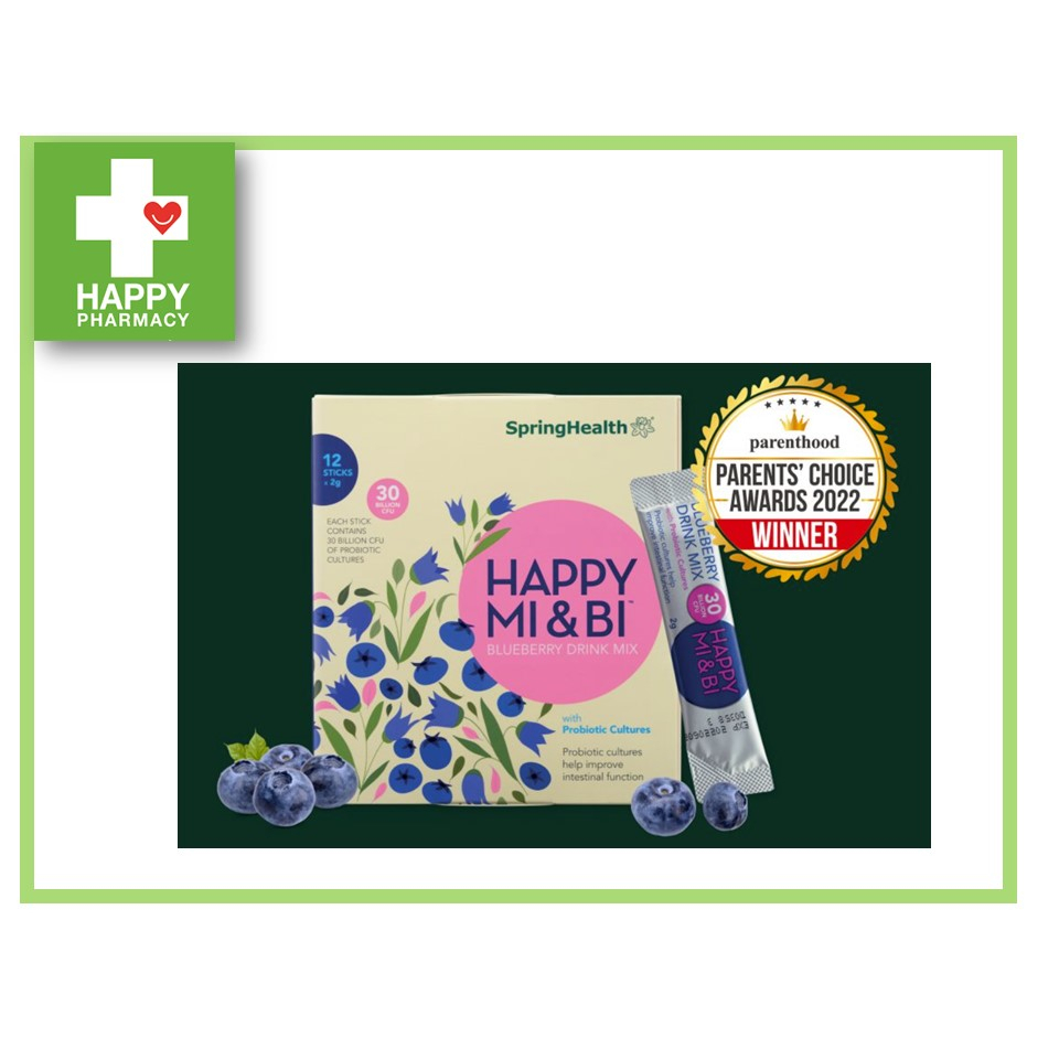 SpringHealth Happy MI&BI Blueberry Drink Mix with 30 Billion CFU ...
