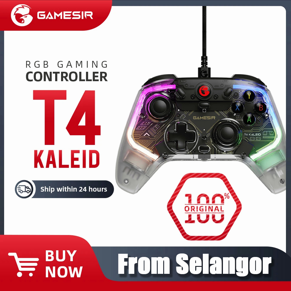 GameSir T4 Kaleid Gaming Controller Wired Gamepad with Hall Effect ...