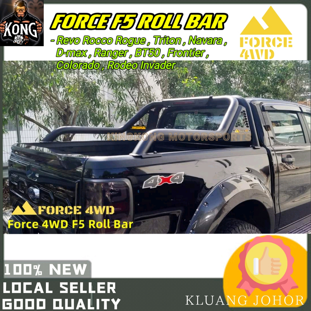 FORCE 4WD 4X4 F5 ROLL BAR SPORT BAR HILUX TRITON NAVARA D-MAX RANGER ...