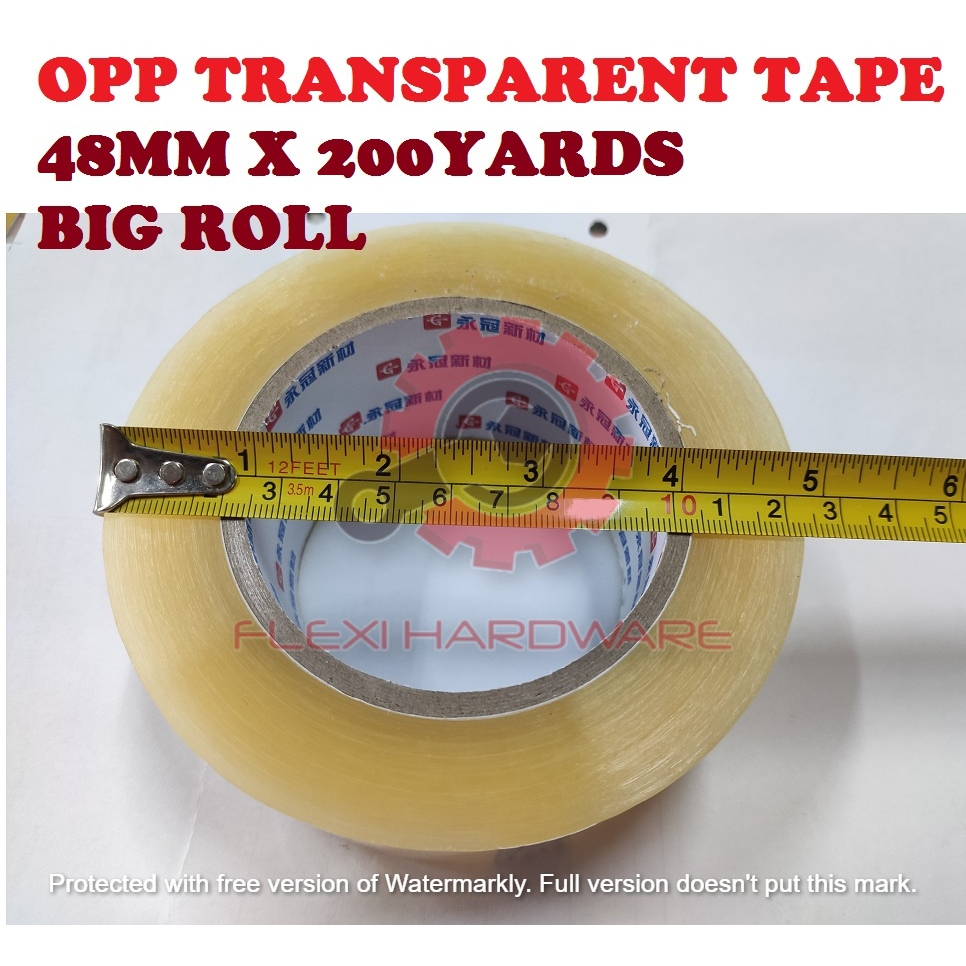 *1CARTON* 200YARDS OPP TRANSPARENT TAPE 48MM X 200YARDS BIG THICK HEAVY ...