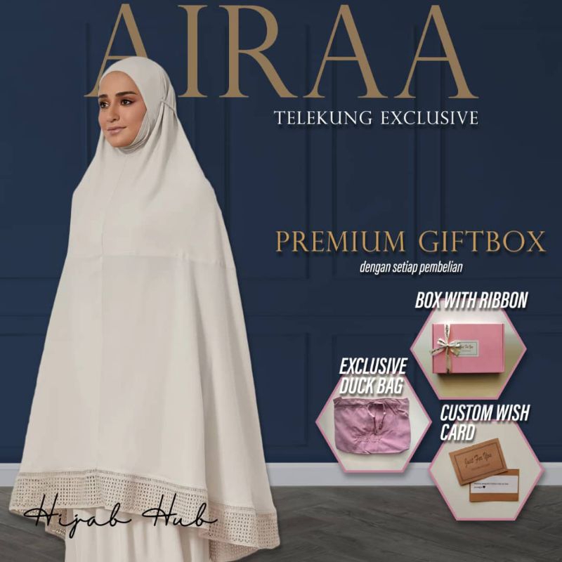 Telekung Lace Duc Exclusive Gift box set*Ready-stock | Shopee Malaysia