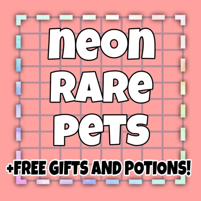 Neon Rare Pets (rat, pterodactyl, ox, lynx , bunny, beaver, Australian ...