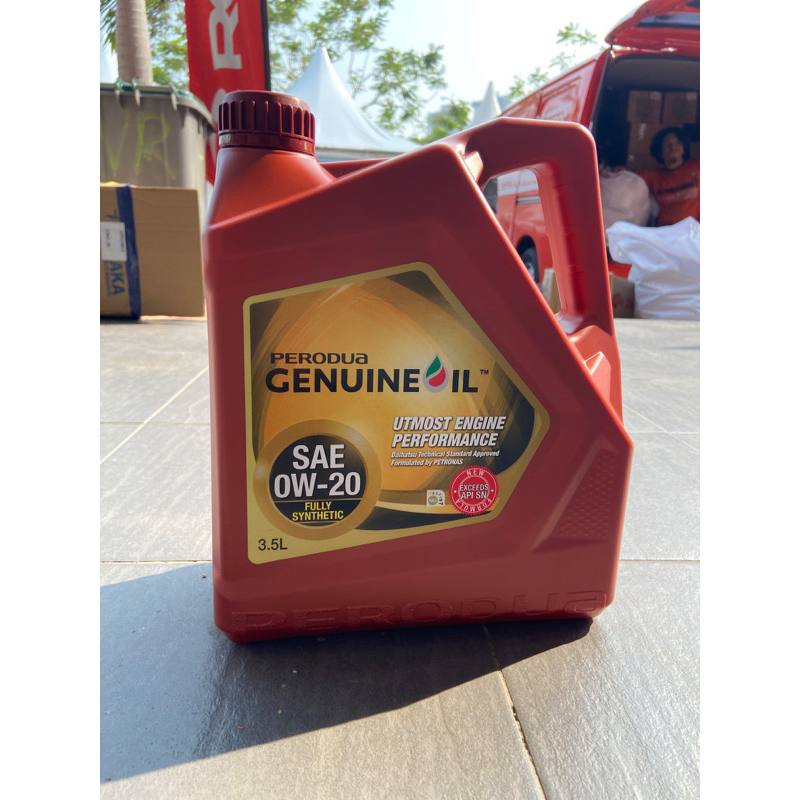PERODUA MINYAK ENGINE 0W20 3.5L FULLY SYNTHETIC LUBRICANT LUBE MINYAK ...