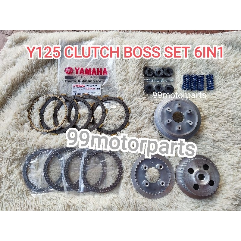 YAMAHA Y125 CLUTCH BOSS SET PRESSURE HOUSING DISC IRON PLATE SPRING ...
