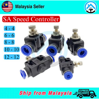 SA Pneumatic Flow Control Elbow Type Air Fitting Speed Controller (SA04 ...