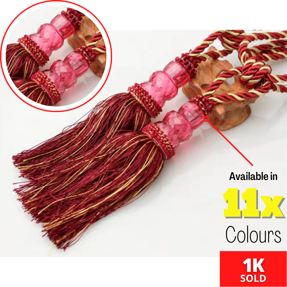 Crystal Bead Curtain Tiebacks / Tali Pengikat Langsir Manik Kristal ...