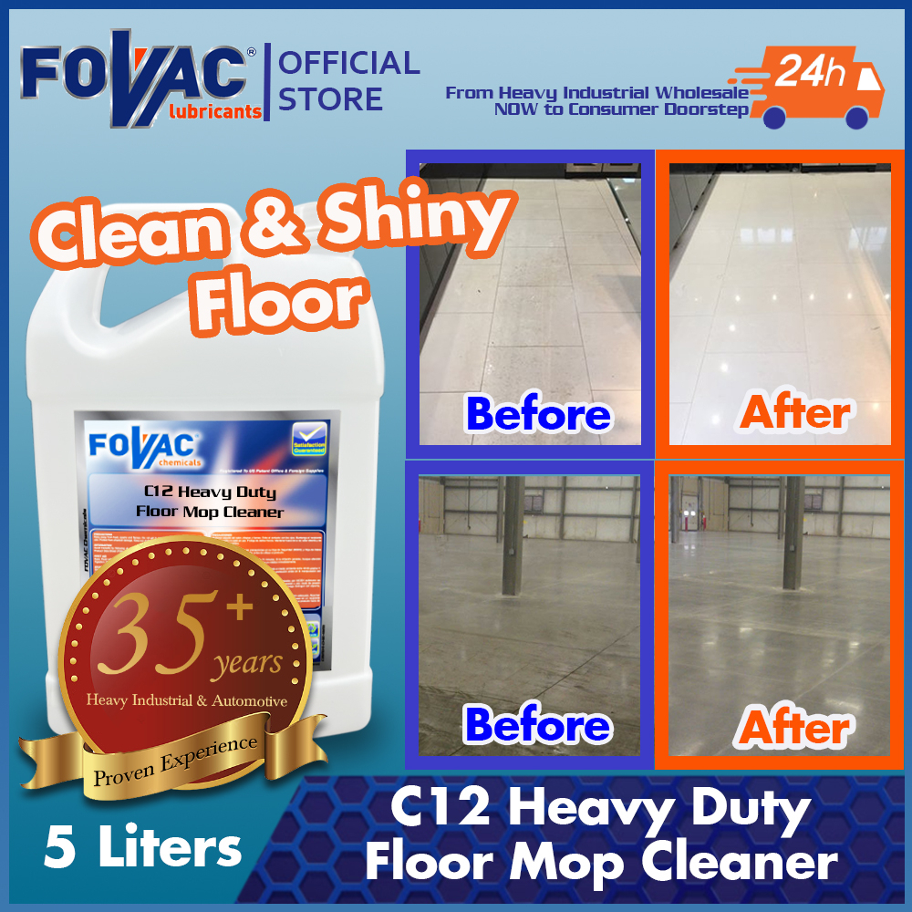 FOVAC C12 Floor Mop Cleaner (Citrus) Heavy-duty Floor Detergent ...