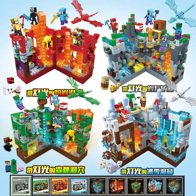 DIZUAN BLCOK MINECRAFT : MYSTERY CAVE ADVENTURE 4 STYLES BUILDING BLOCK ...