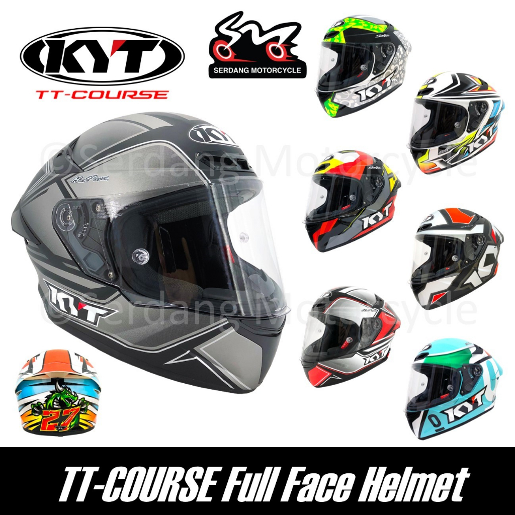 KYT TT-Course Full Face Helmet TT Course Topi Keledar | Shopee Malaysia