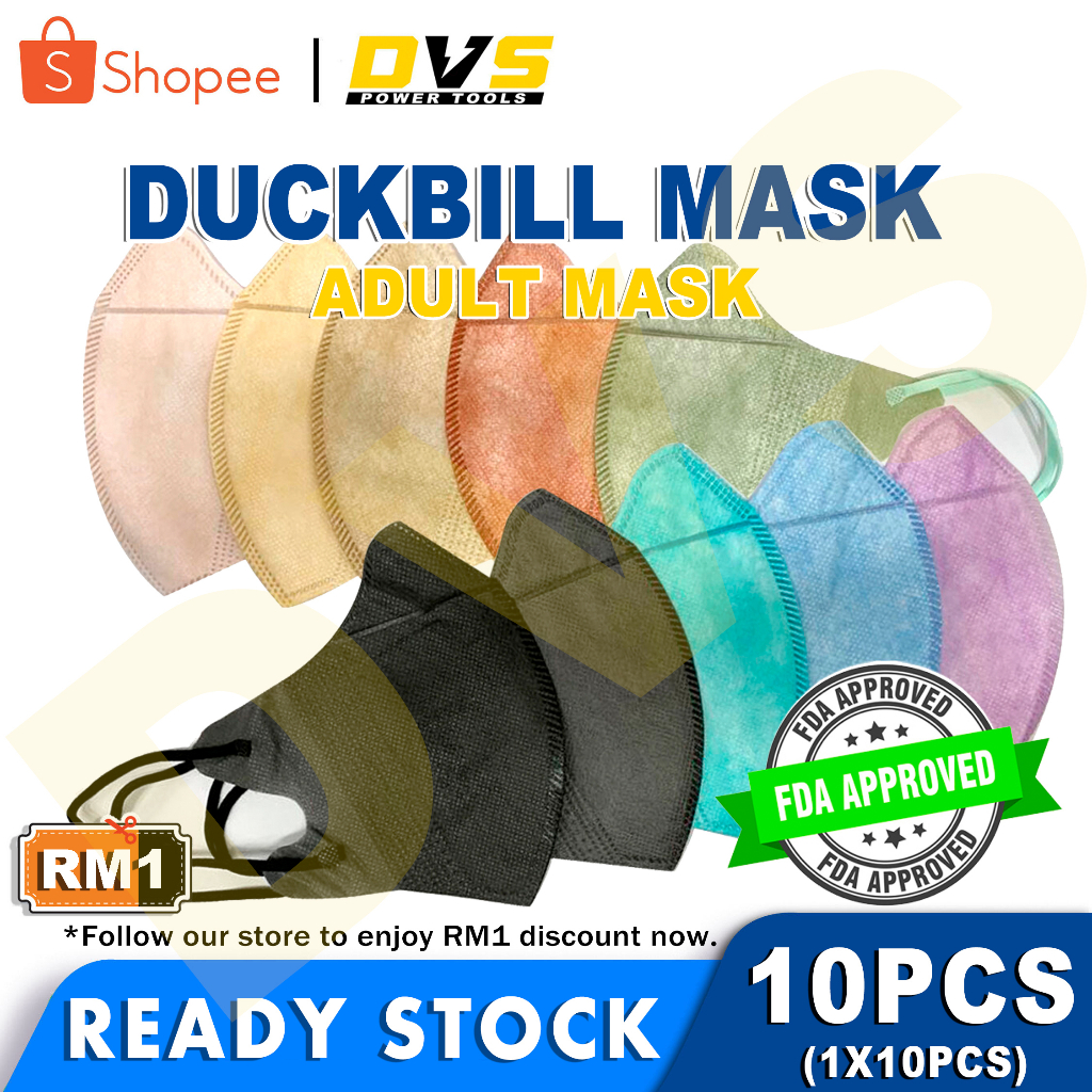 DVS【Mask Duckbill 10PCS】duckbill face mask 3Dduckbill headloop&earloop ...
