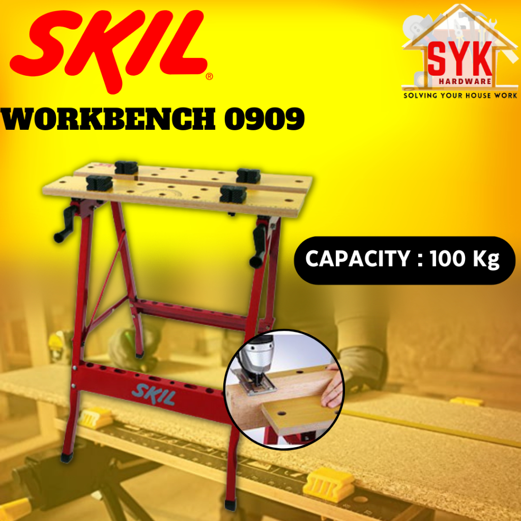 SYK Skil 0909 Workbench Table Woodworking Painting Cutting Foldable ...
