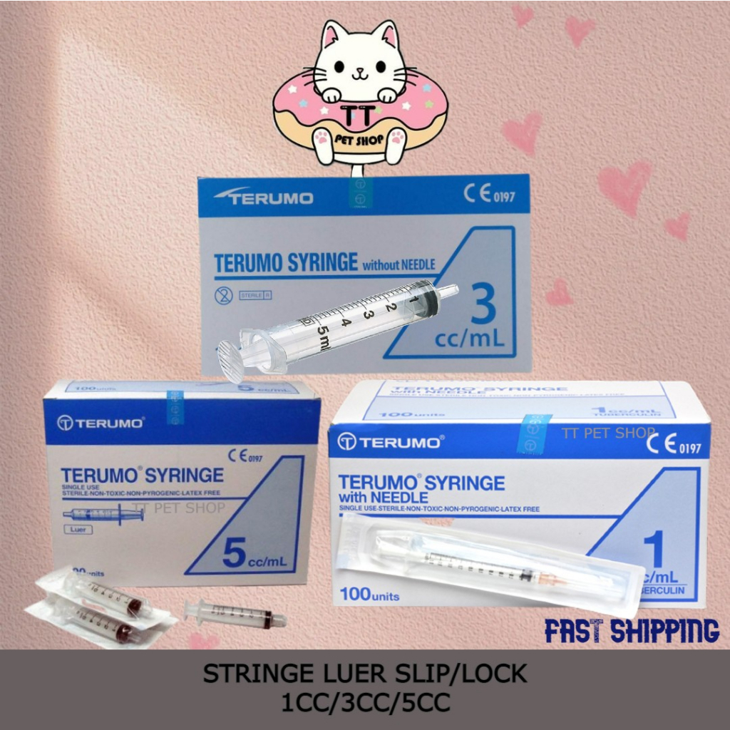 Terumo Syringe Luer Slip/Lock 1ml/cc , 3ml/3cc , 5ml/5cc | Shopee Malaysia