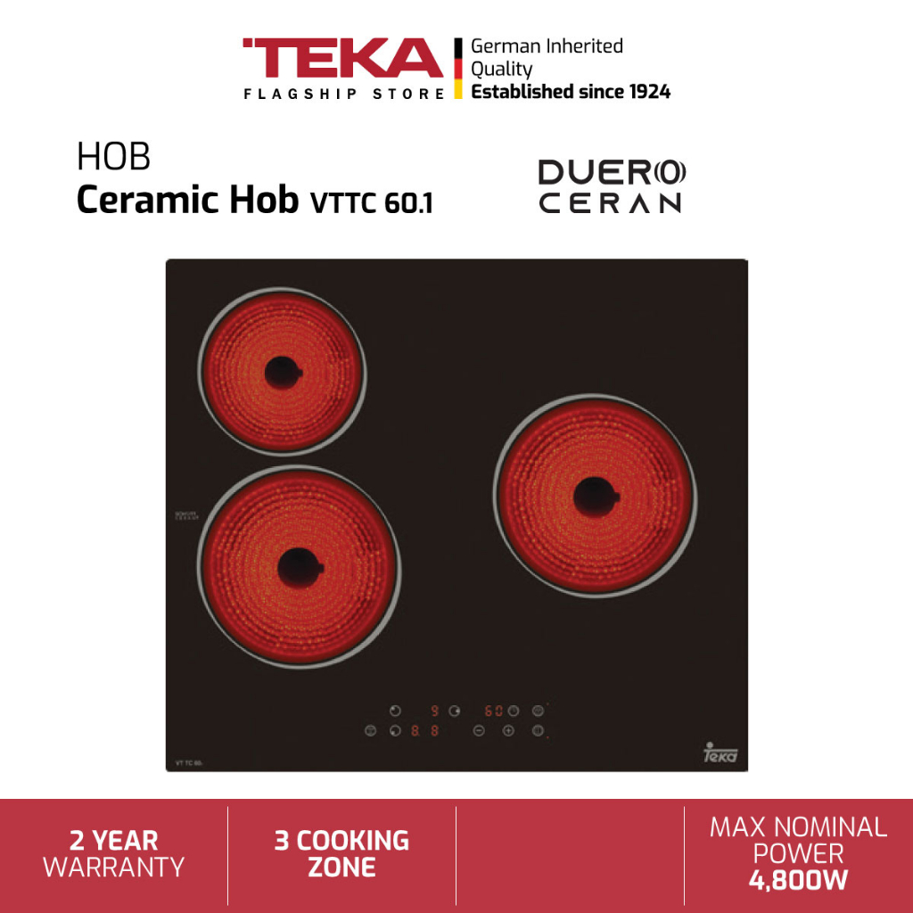 TEKA BUILT IN CERAMIC HOB VTTC 60.1 | Shopee Malaysia