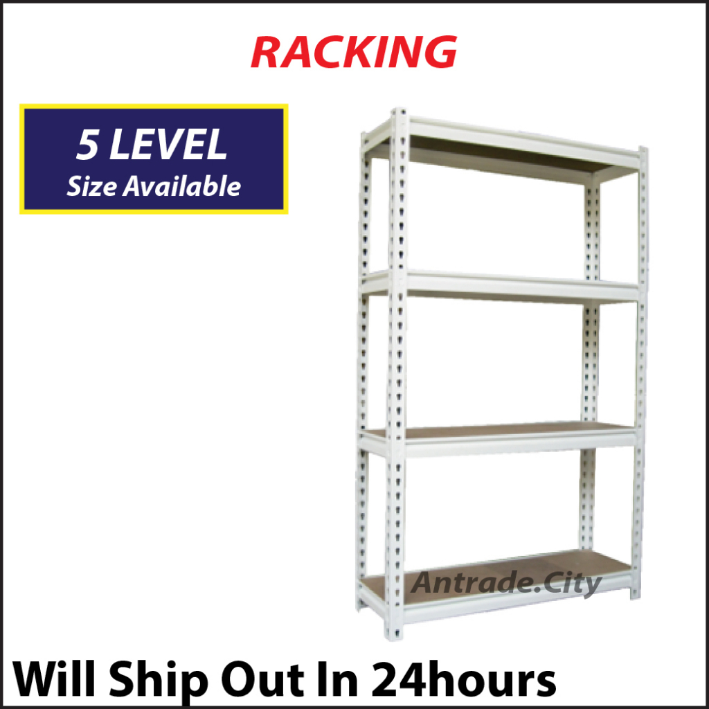 Heavy Duty Racking 4 & 5 Levels Shelf Rack Storage Rak Dapur Rak Buku ...