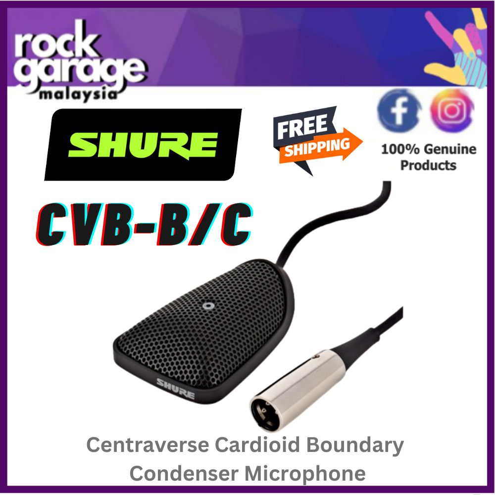 Shure CVB-B/C Centraverse Cardioid Boundary Condenser Microphone ...
