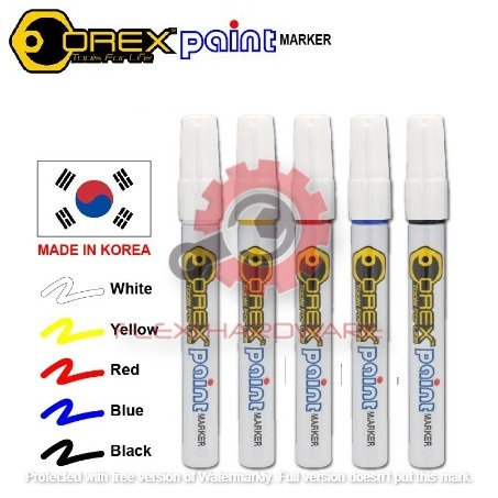 OREX Korea Paint Marker (Yellow,Red,White,Green,Blue) | Shopee Malaysia