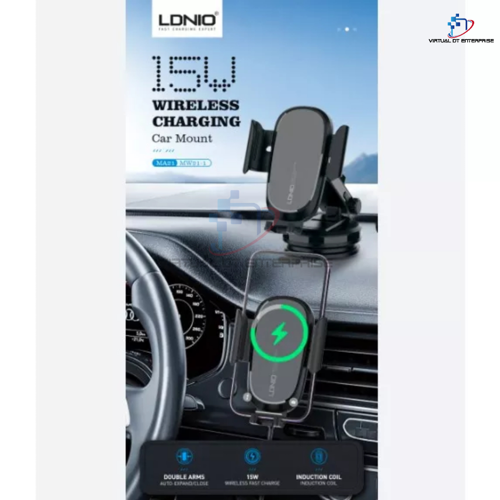 LDNIO CAR MOUNT WIRELESS CHARGING 15W PHONE HOLDEN | Shopee Malaysia